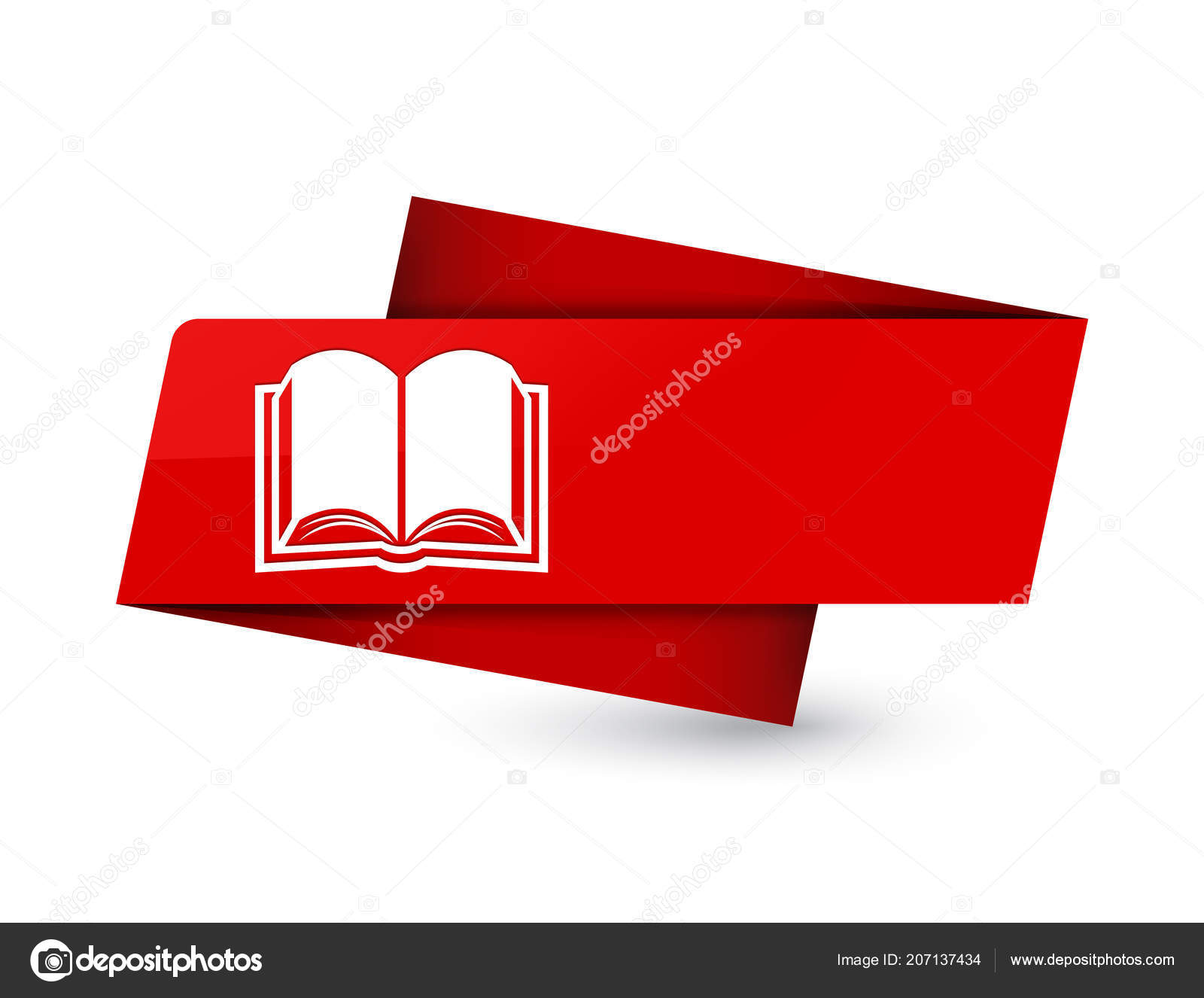 Book Icon Isolated Premium Red Tag Sign Abstract Illustration — Stock ...