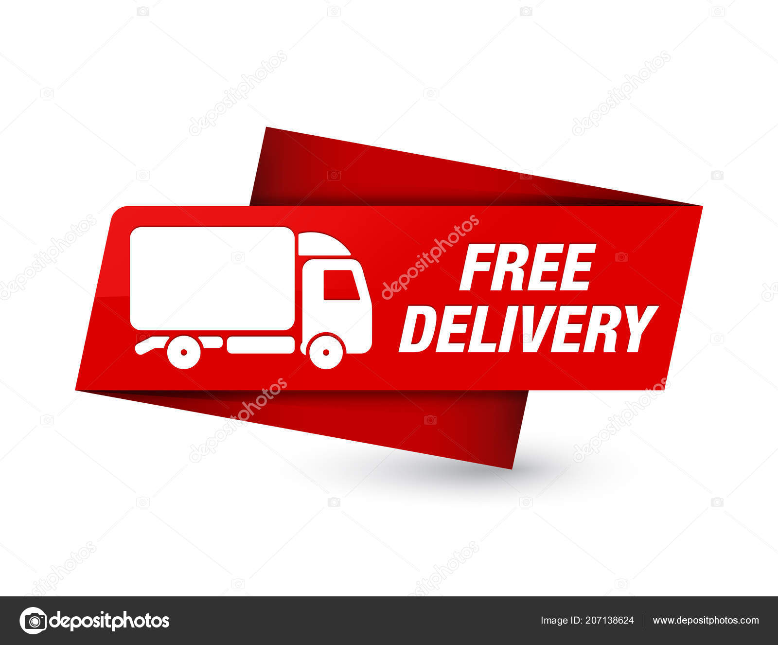 Free Delivery Isolated Premium Red Tag Sign Abstract Illustration ...