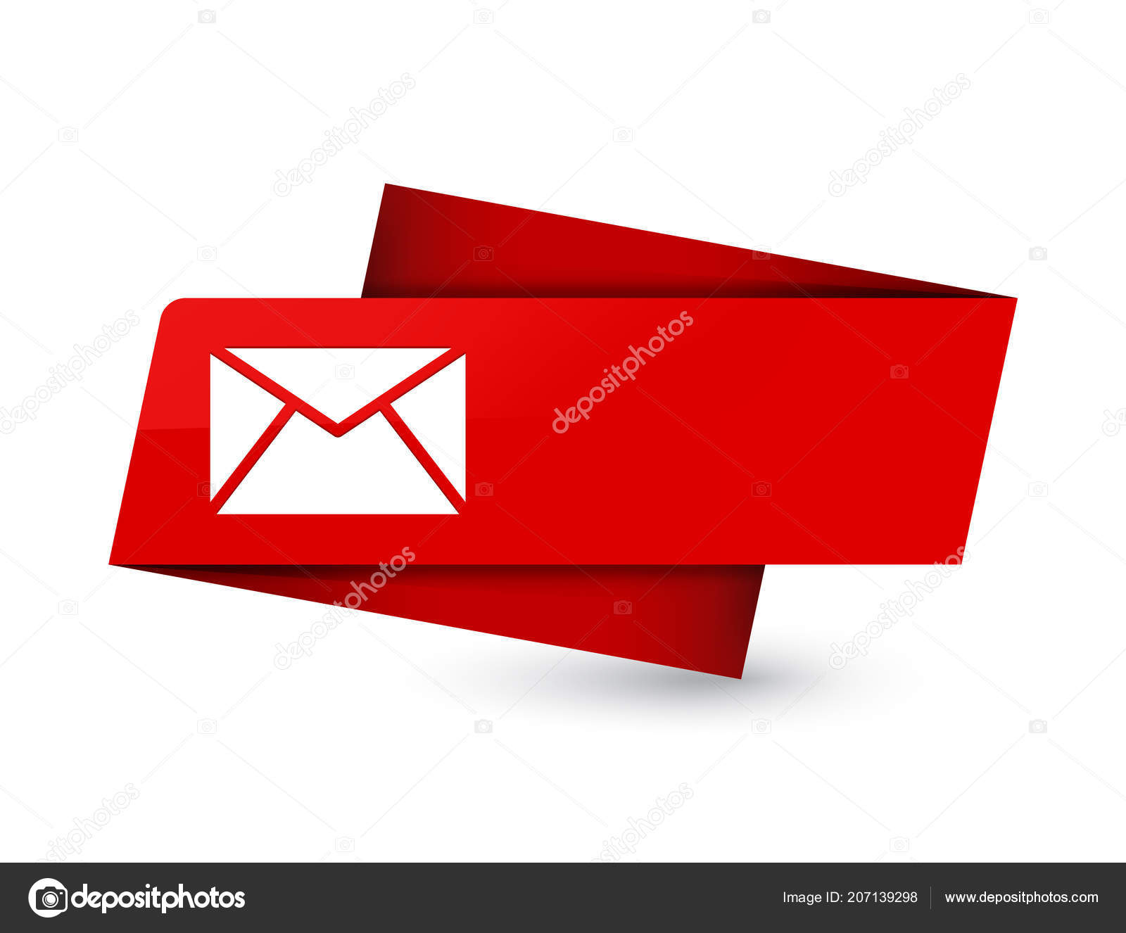 Email Icon Isolated Premium Red Tag Sign Abstract Illustration — Stock ...