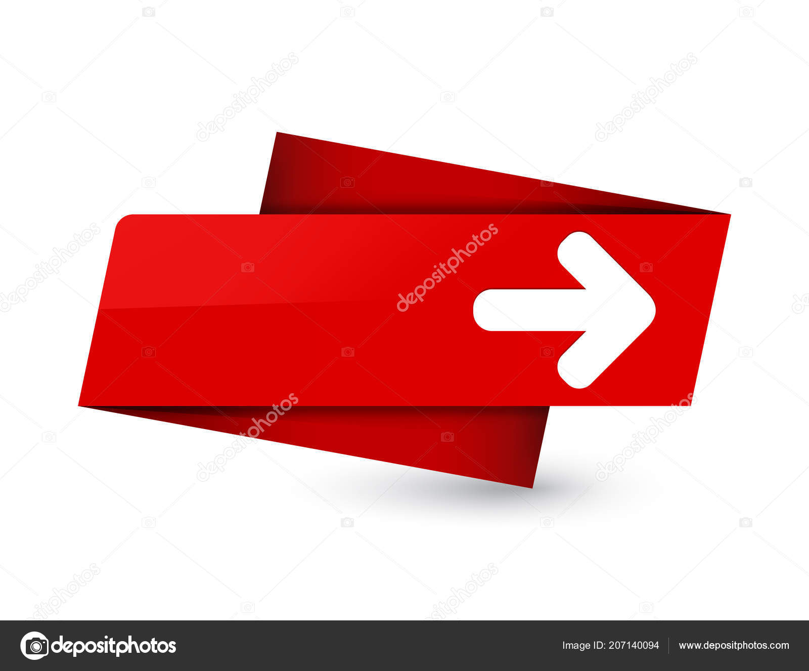 Next Arrow Icon Isolated Premium Red Tag Sign Abstract Illustration ...