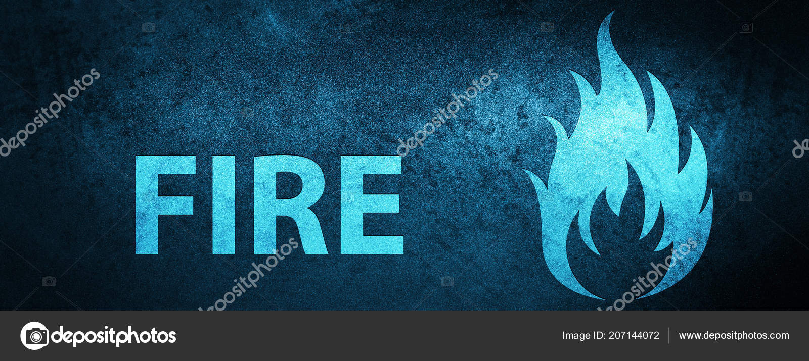 Fire Isolated Special Blue Banner Background Abstract Illustration ...