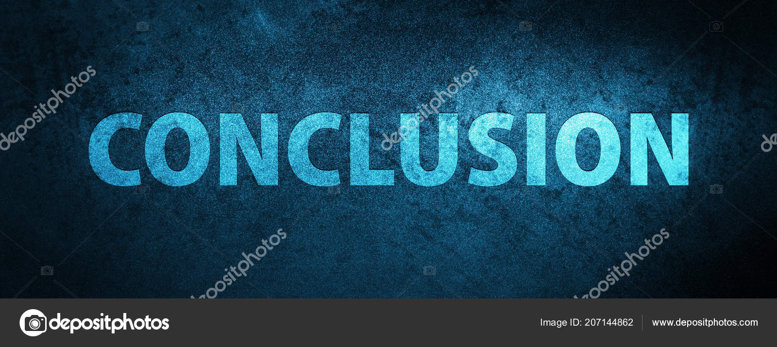 Conclusion Isolated Special Blue Banner Background Abstract ...