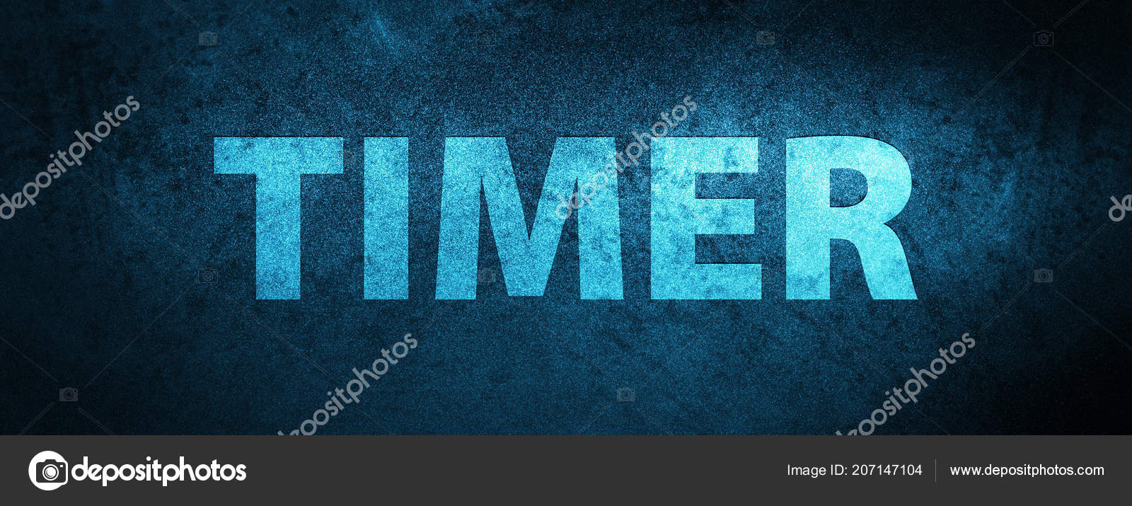 Timer Isolated Special Blue Banner Background Abstract Illustration ...