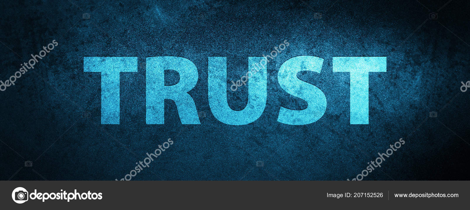 Trust Isolated Special Blue Banner Background Abstract Illustration ...