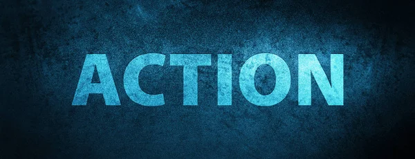 Action isolated on special blue banner background abstract illustration ...