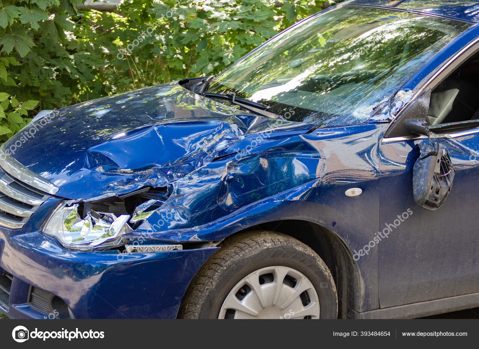 Front Smashed Car