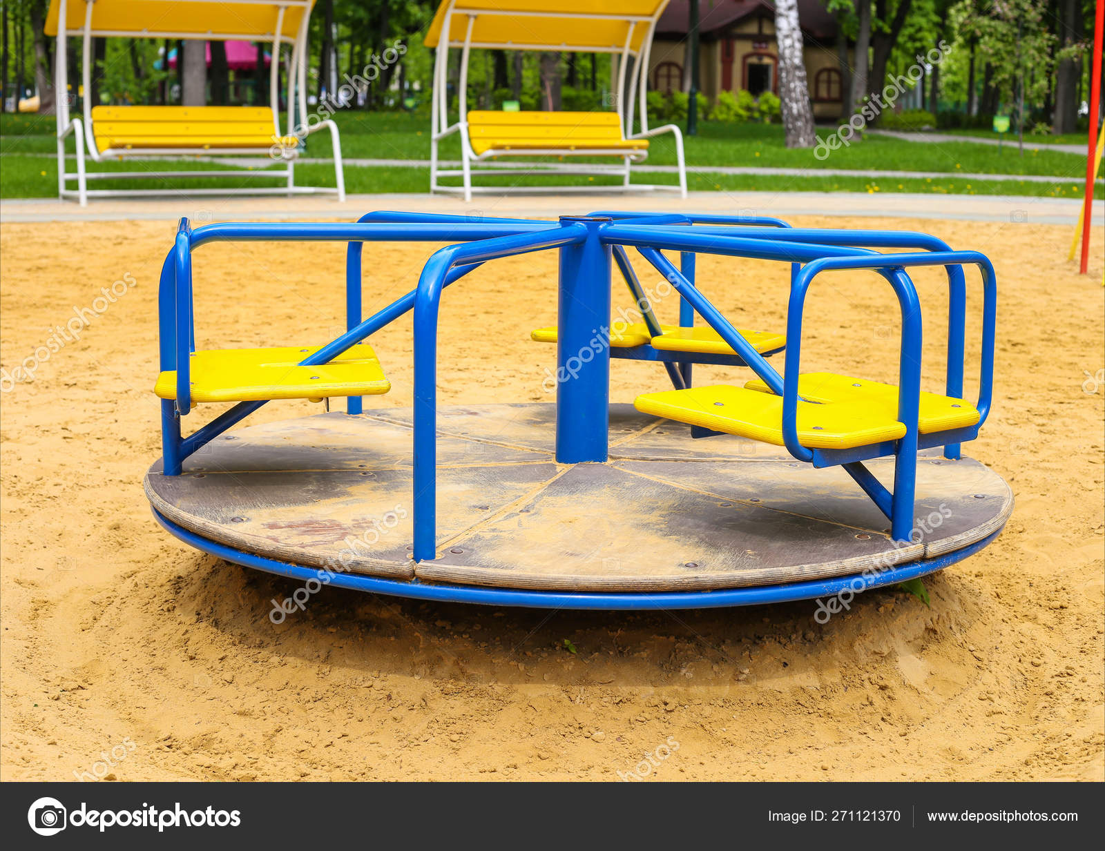 Playground Park With Swings