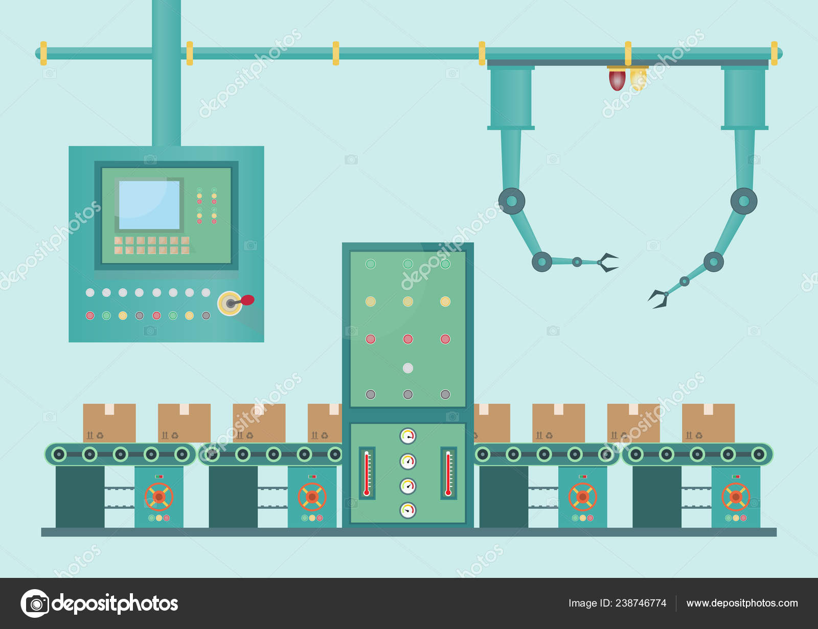 Factory Machine Illustration