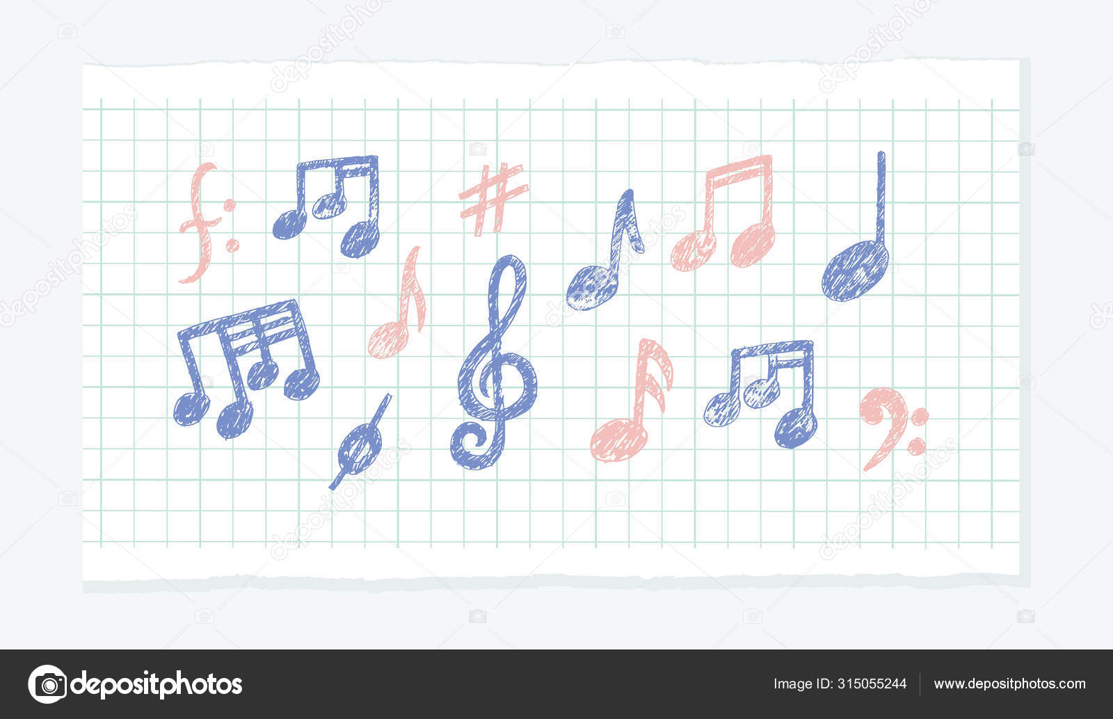 Music Notes Pencil Drawing