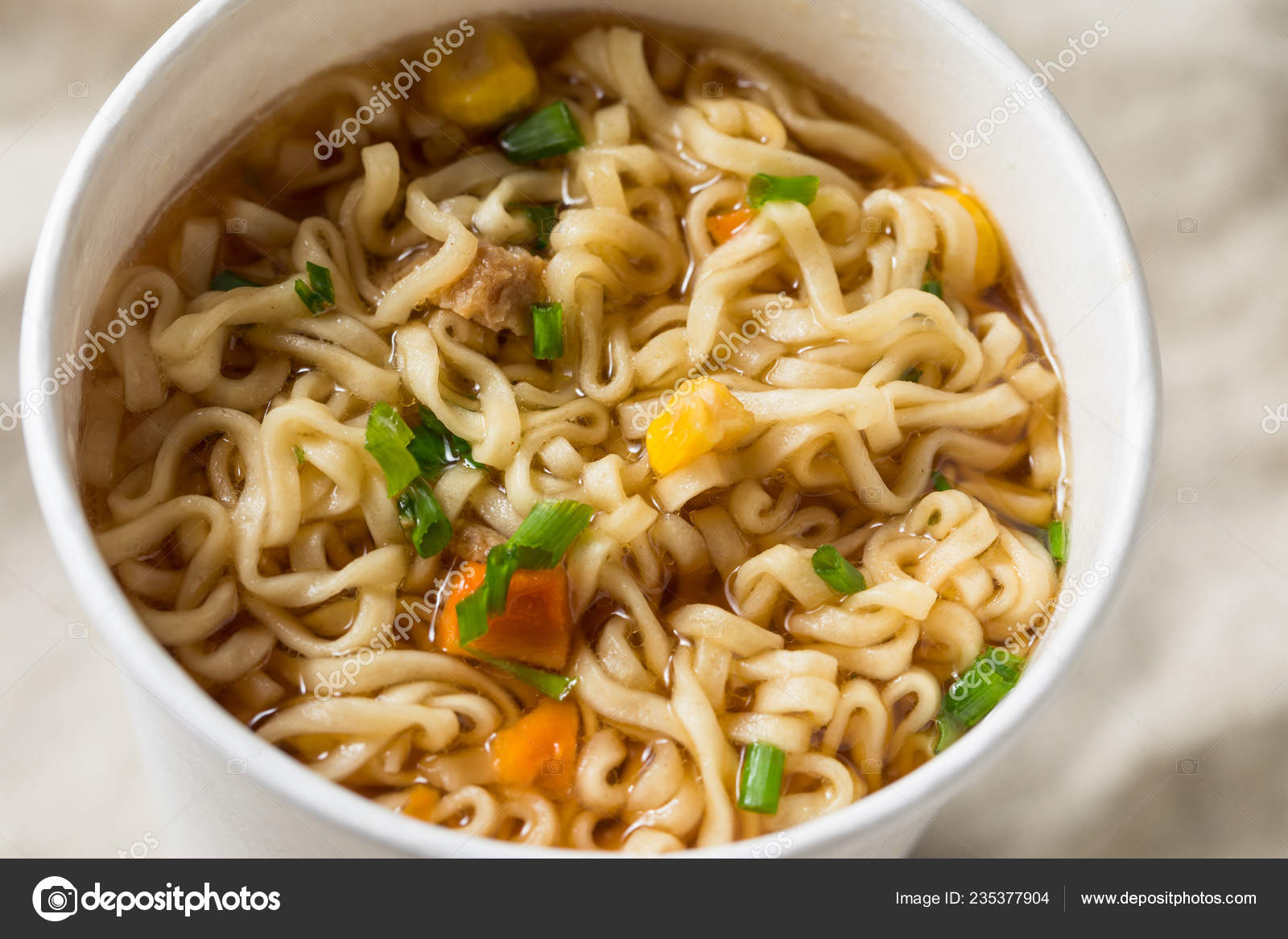 Inside Of A Ramen Noodles Cup