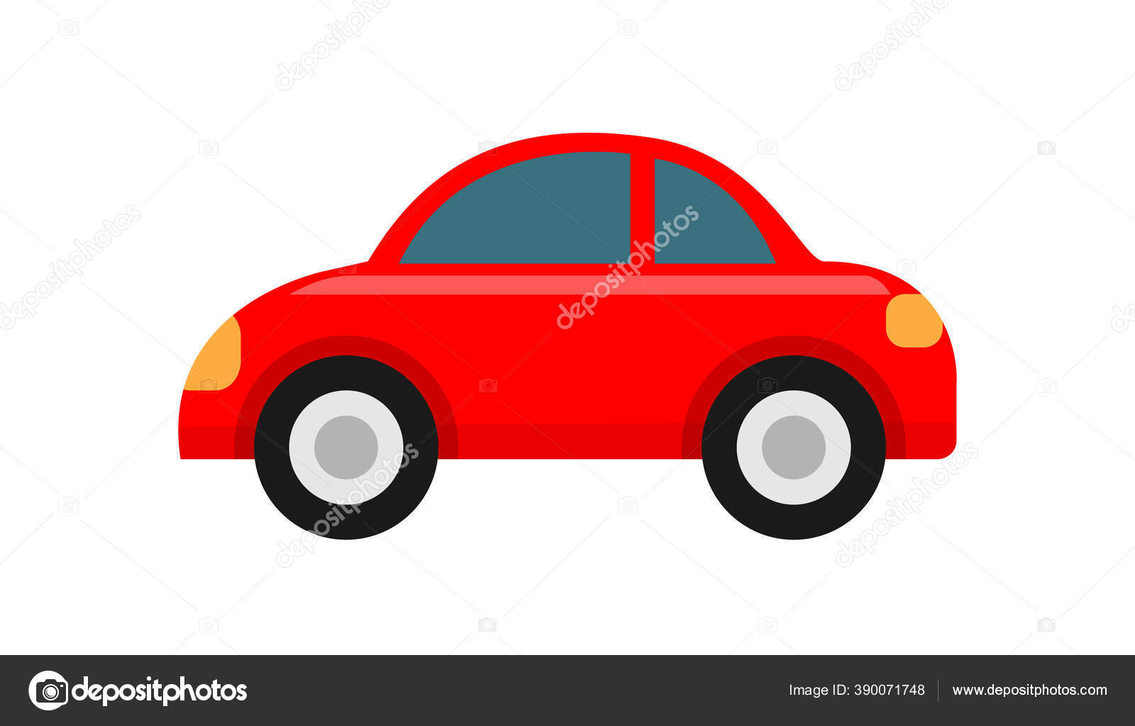 Red Car Icon Isolated White Background Clip Art Car Red Stock Vector by ...
