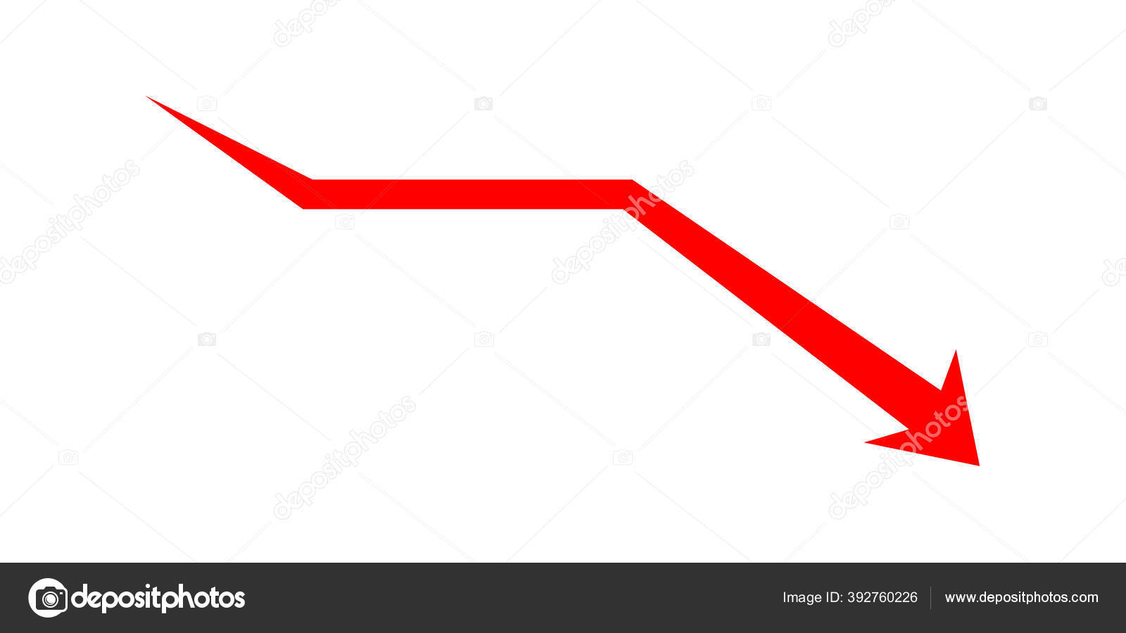 Arrow Red Pointing Icon Isolated White Background Graphic Red Arrow ...