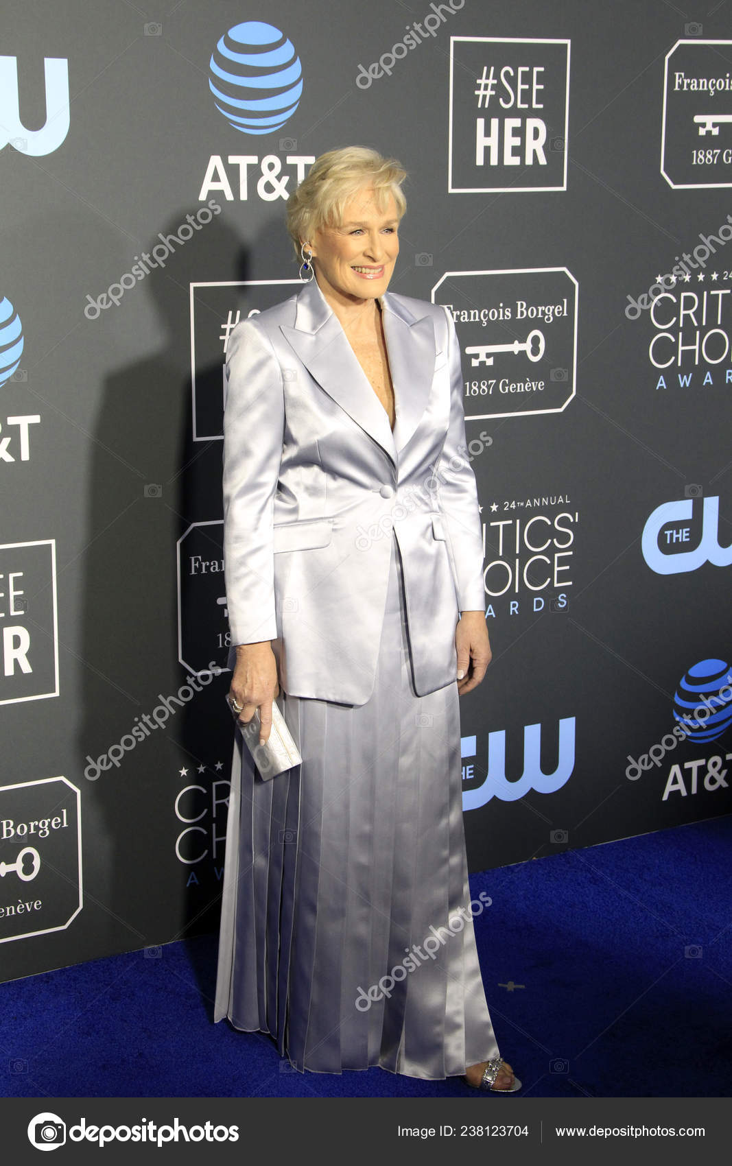 Los Angeles Jan Glenn Close Critics Choice Awards Barker Hanger – Stock ...