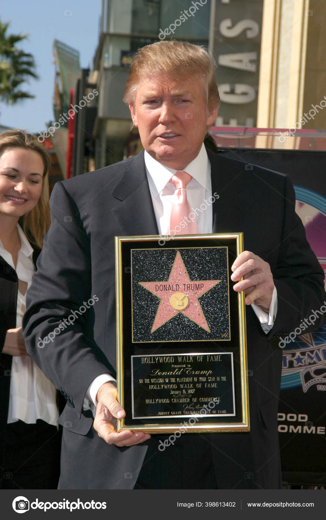 Los Angeles Jan Donald Trump Donald Trump Star Ceremony Hollywood ...