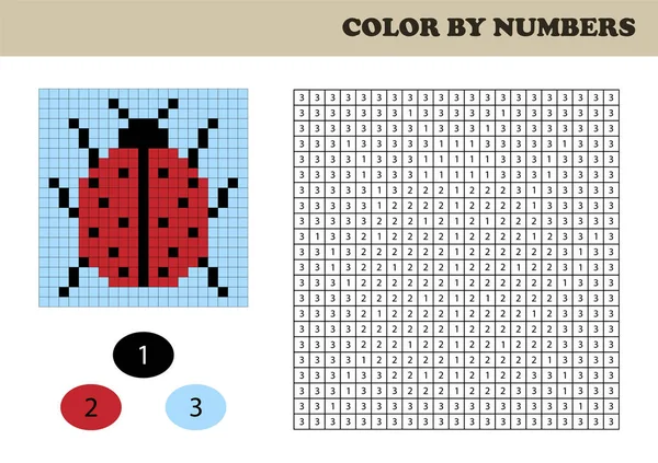 Color Numbers Education Game Children Coloring Book Numbered Squares ...
