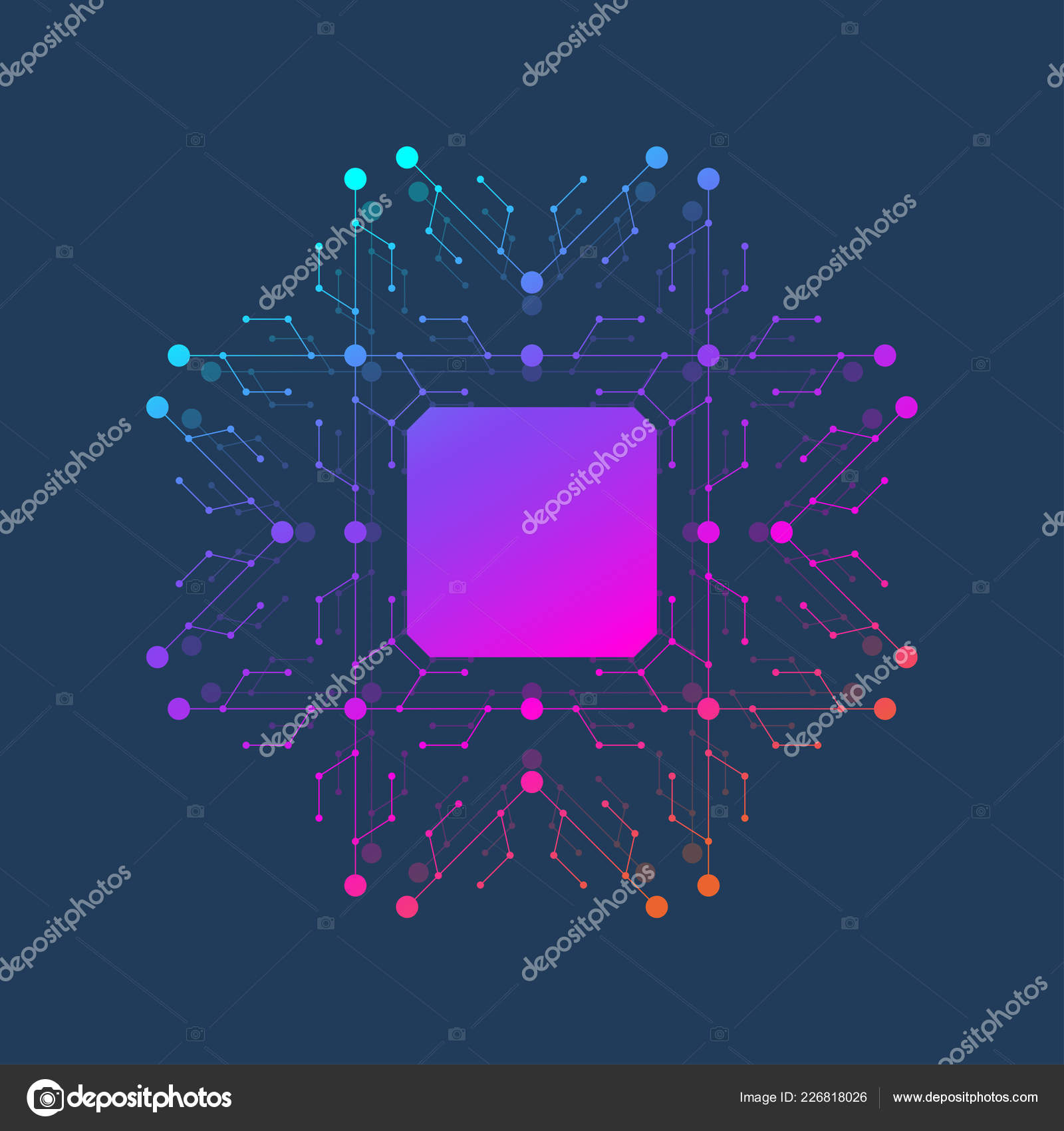 Chip vector illustration icon - computer chip symbol or design element ...