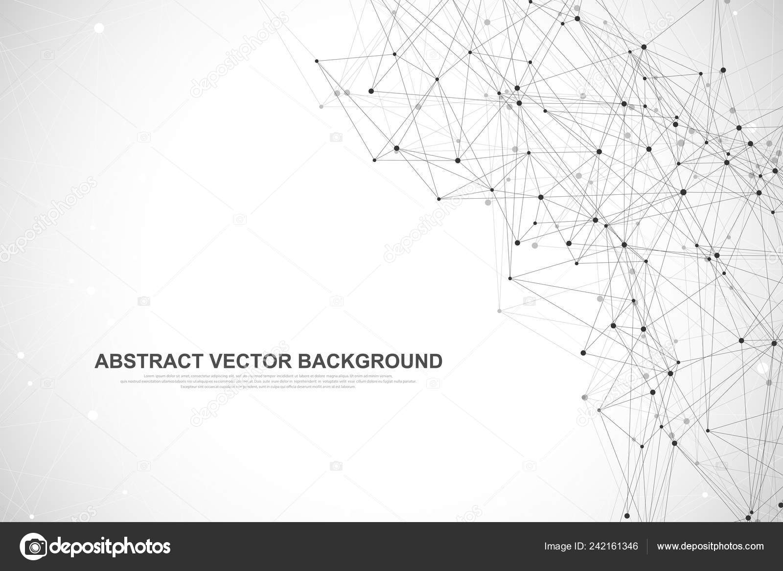 Global network connections with points and lines. Technology vector ...
