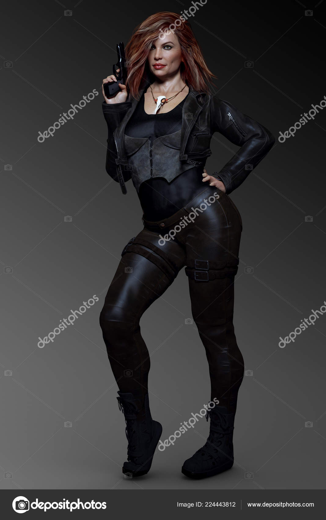 Urban Fantasy Sci Older Woman Fighter Warrior Mage Black Leather Stock ... Urban Fantasy Sci Older Woman Fighter Warrior Mage Black Leather Stock ...