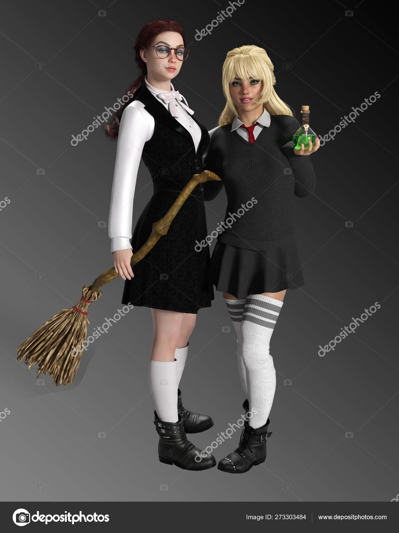 Magical Academy Student Witches Uniform Stock Photo by ©Ravven 273303484