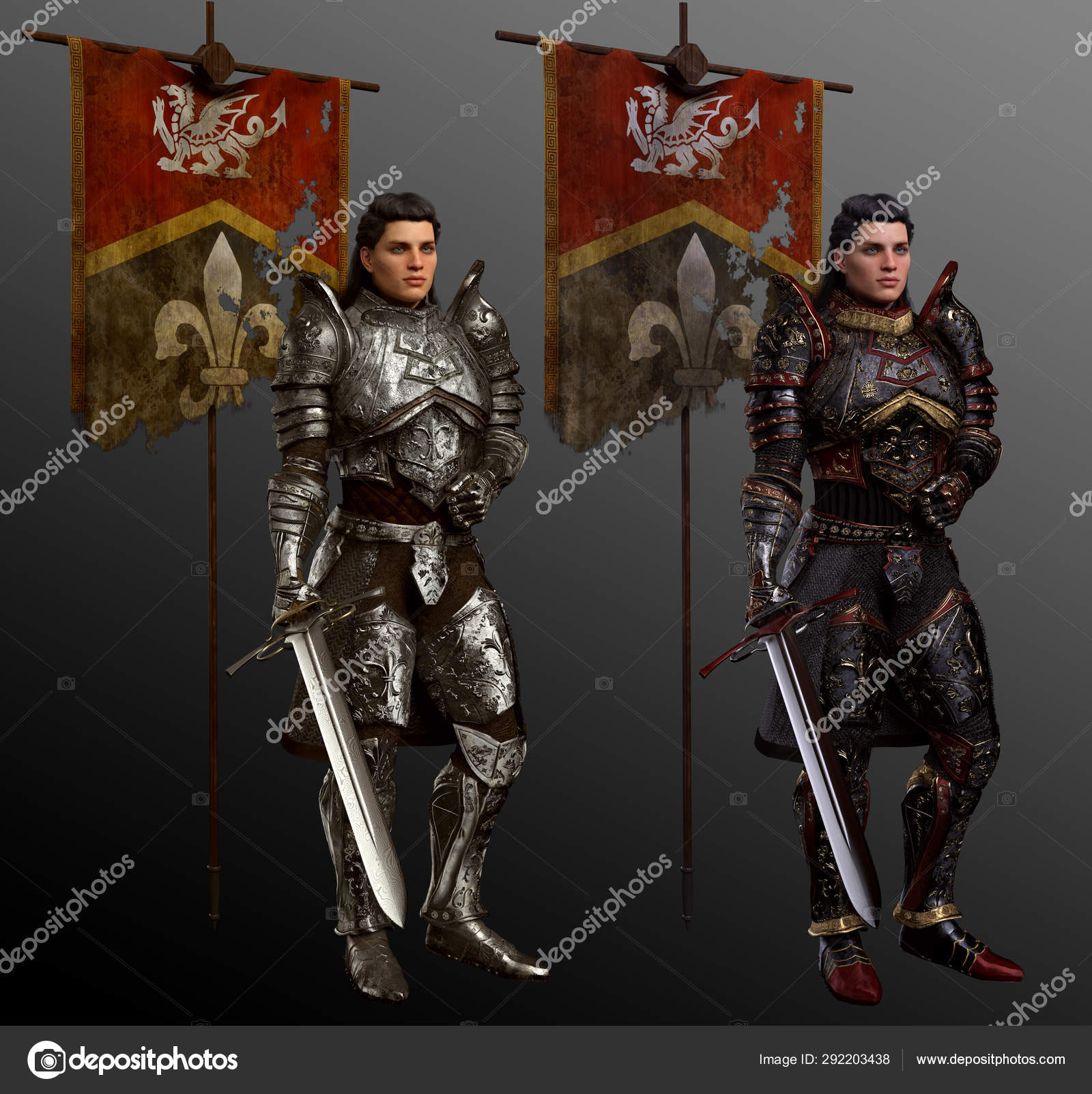 Fantasy Medieval Knight 3D Printable Medieval Late Knight Commander