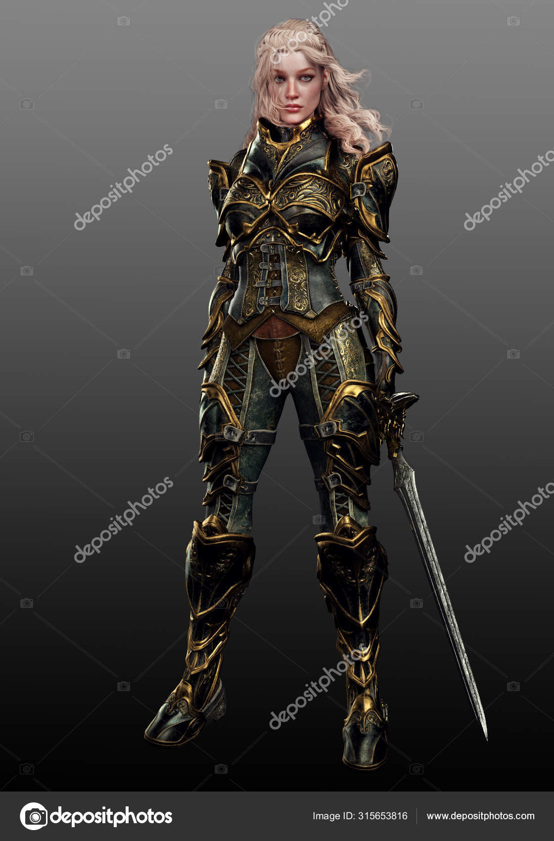 Female Medieval Suit Of Armor