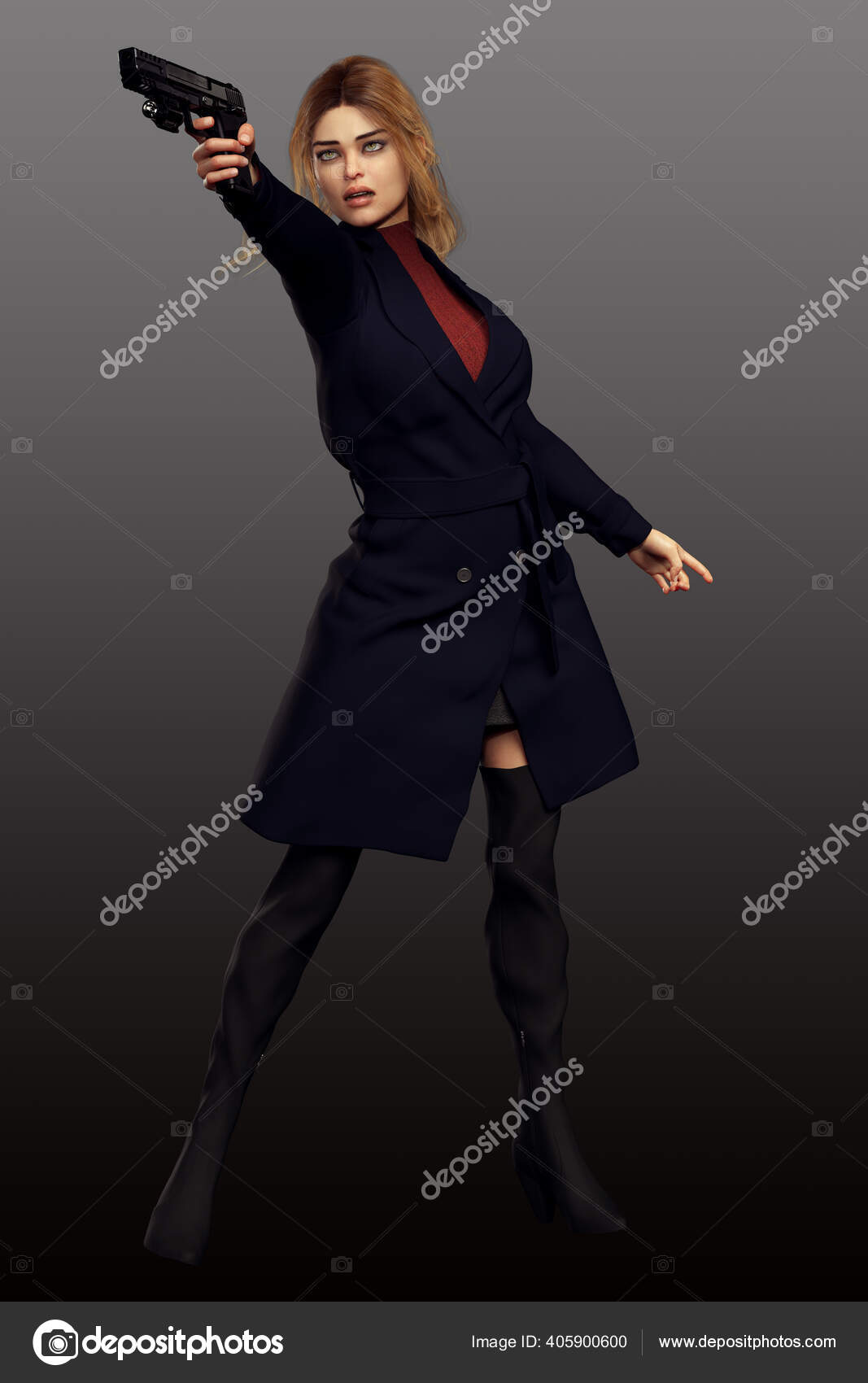 Female Spy Trench Coat Female Spy Trench Coat