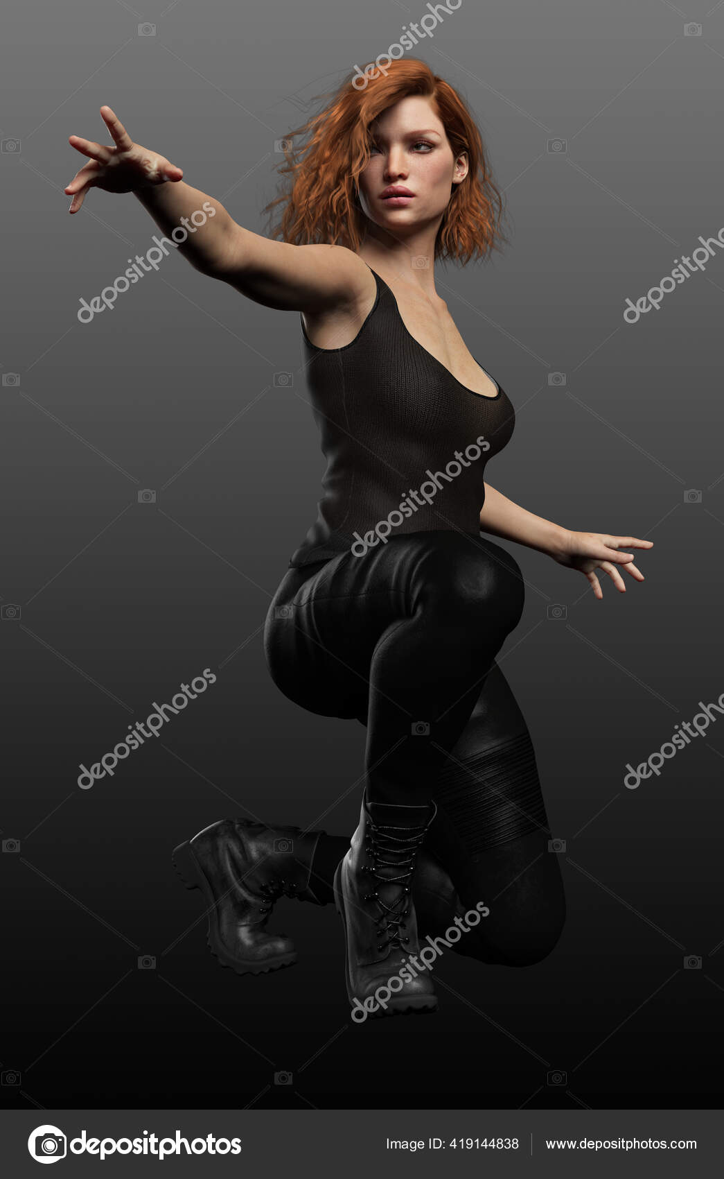 Female Action Pose