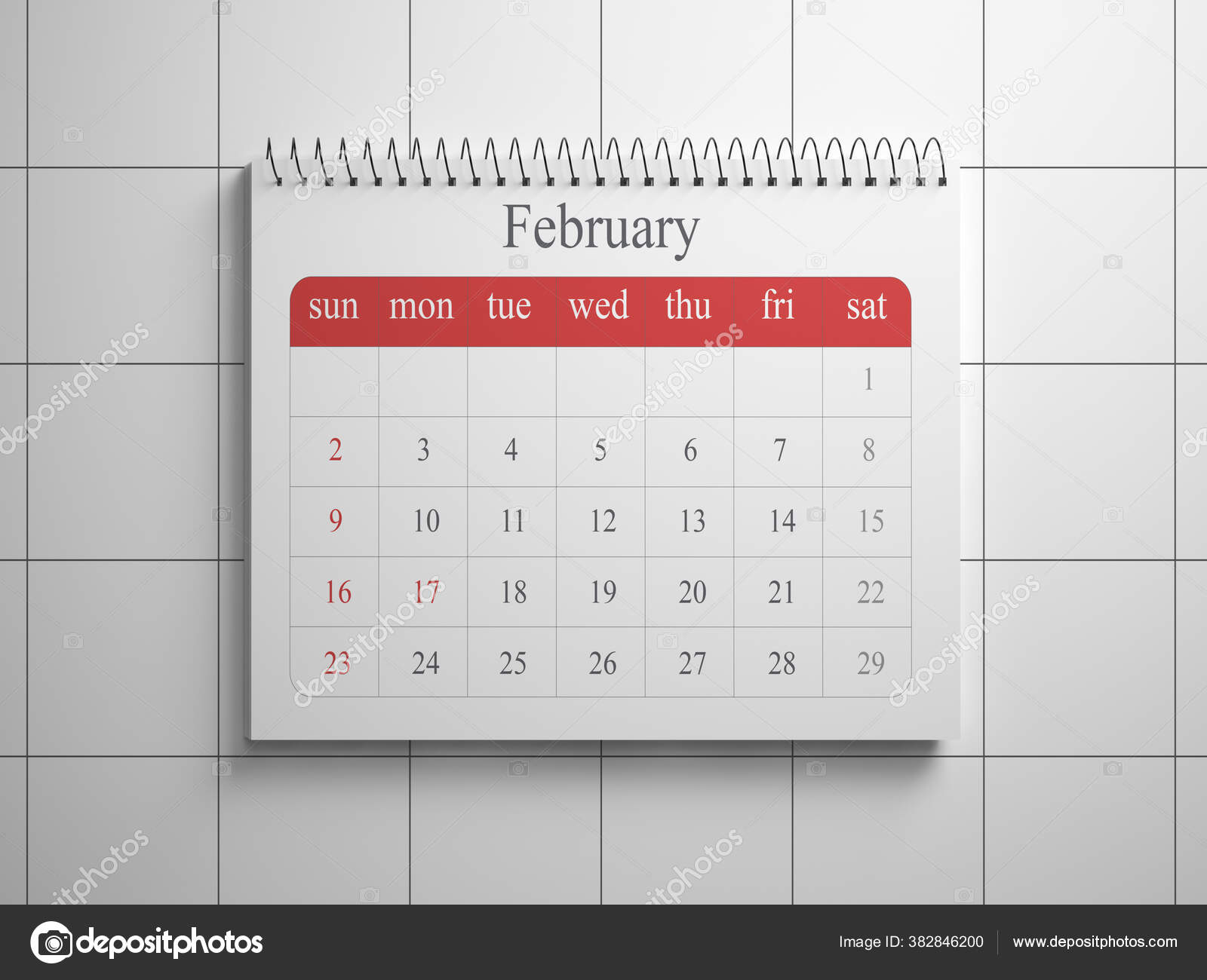 2020 Calendar Horizontal Composition Copy Space 3Rd Render — Stock ...
