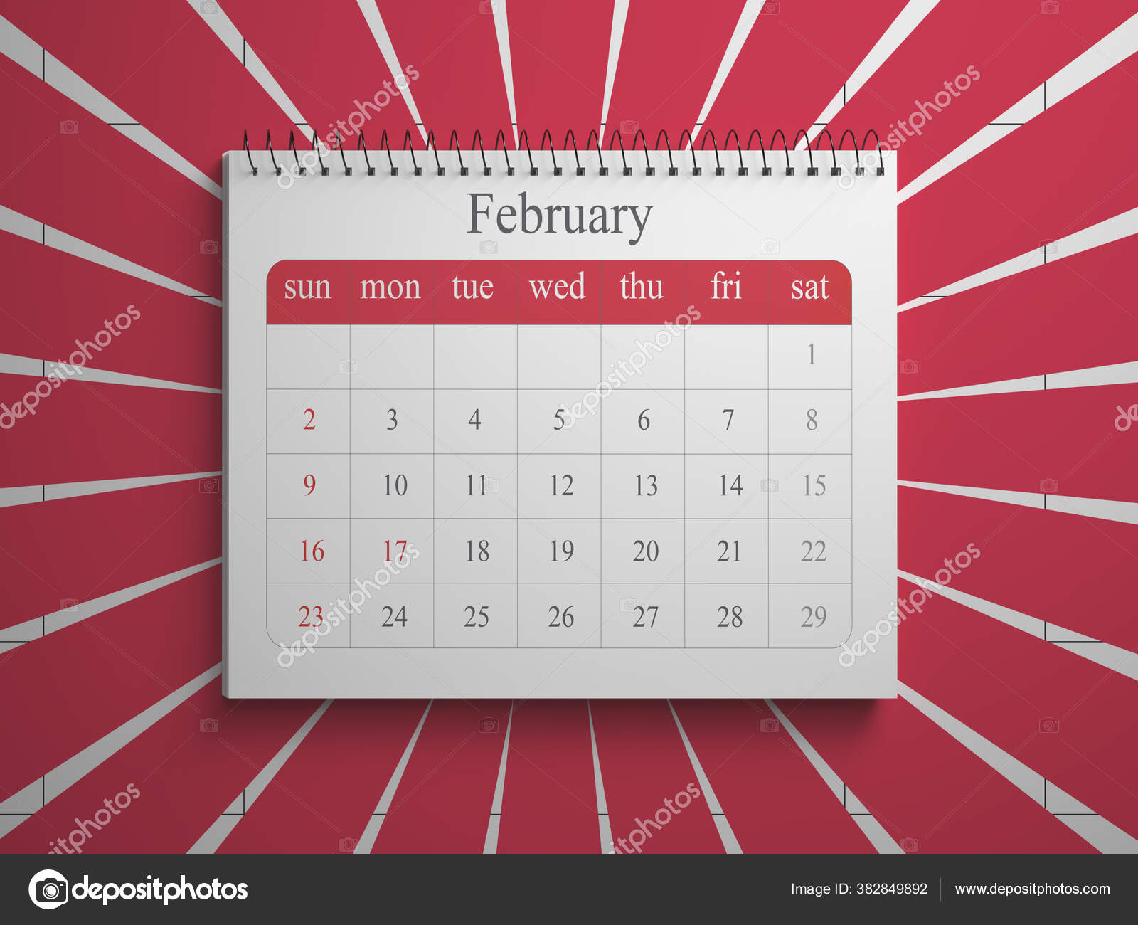 2020 Calendar Horizontal Composition Copy Space 3Rd Render — Stock ...