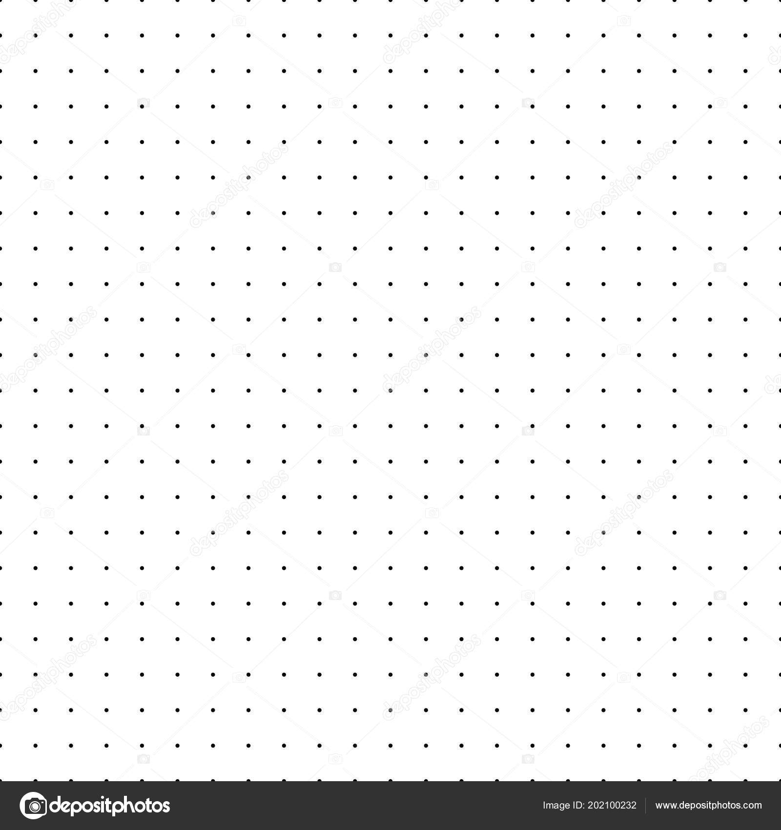 Dotted grid. Seamless pattern with dots. Simplified matrix vector ...