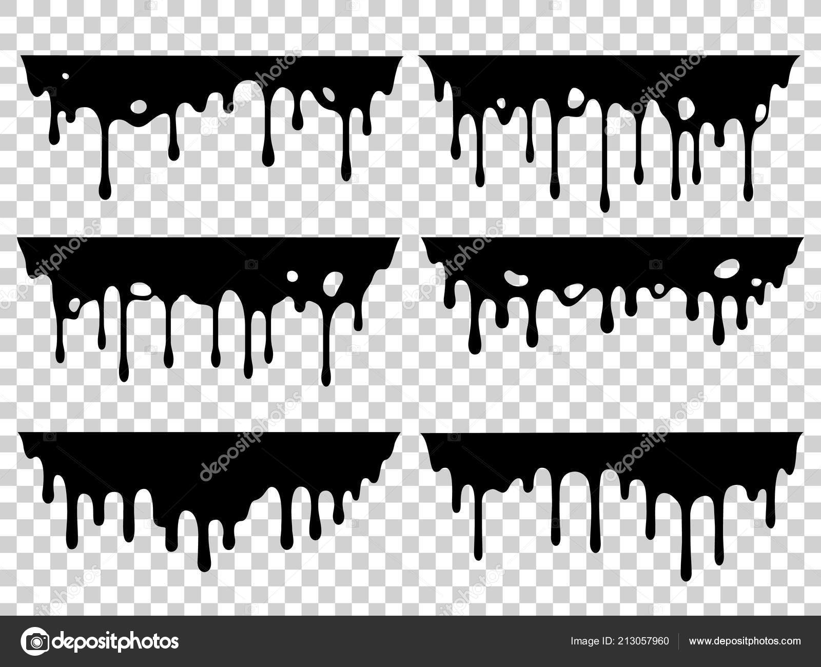 Dripping oil stain. Liquid ink, paint drip and drop of drippings stains ...
