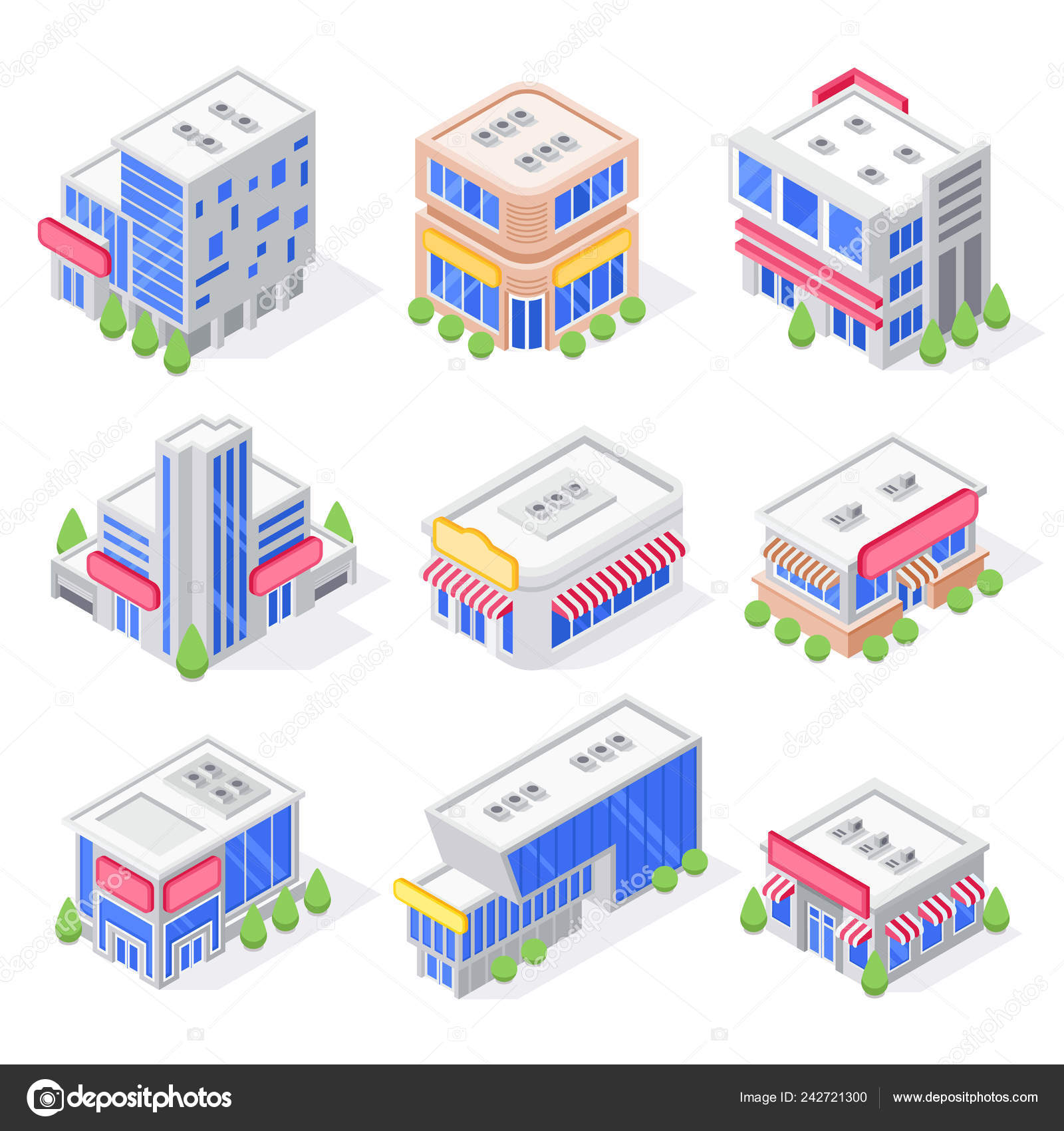 Market Building Vector