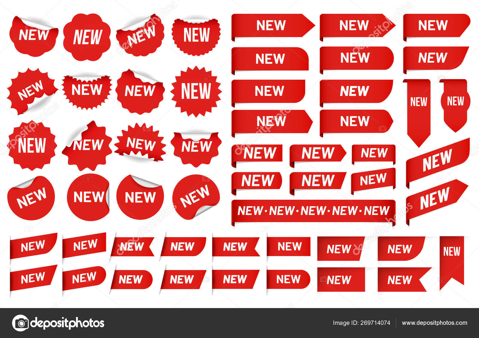 New label sticker. Newest angle tag, sales banner badge stickers and ...