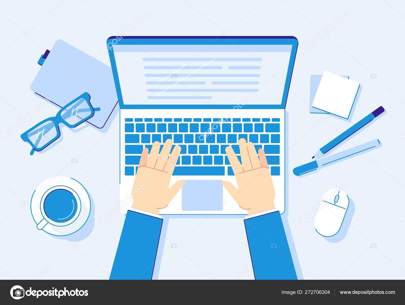 Computer With Hands - Cartoon Computer With Hands Raise And Friendly ...