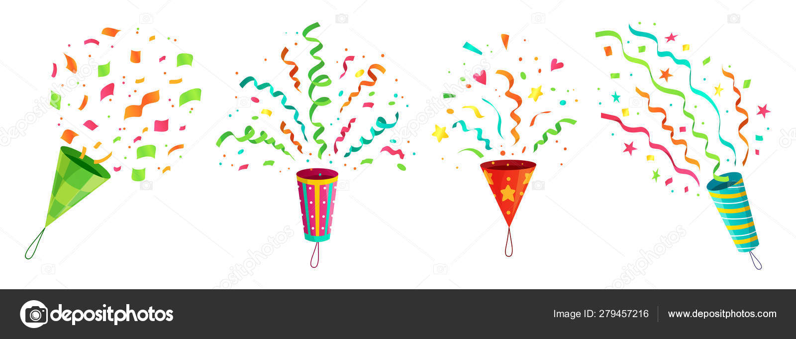 Party confetti popper. Exploding birthday celebration confetti poppers ...