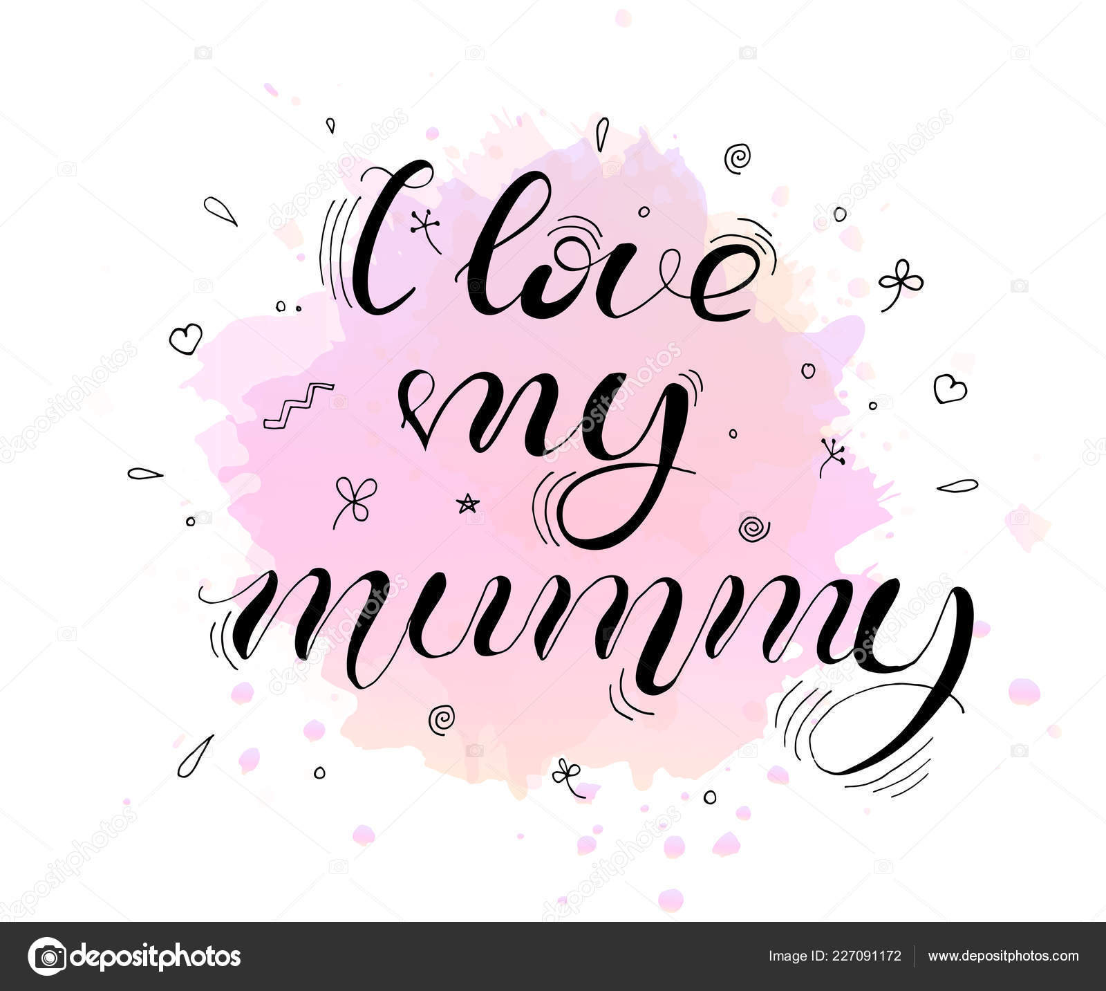 I love my mummy. Lettering for babies clothes Stock Vector Image by ...