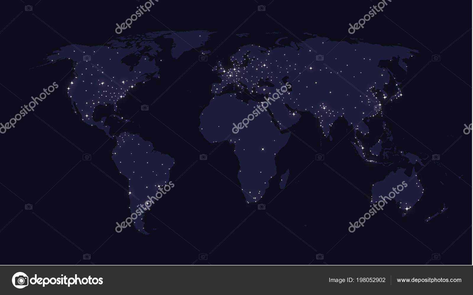 Earth Night World Map Stock Vector Image by ©BlackLava36 #198052902