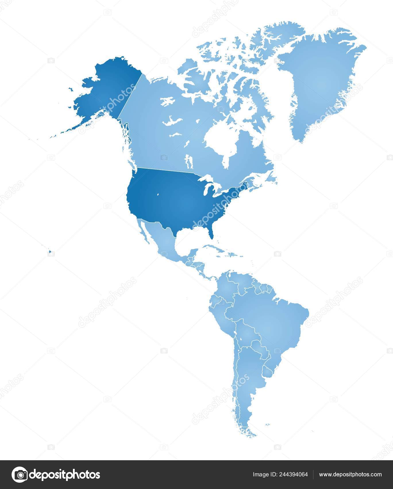 Americas Map Outline