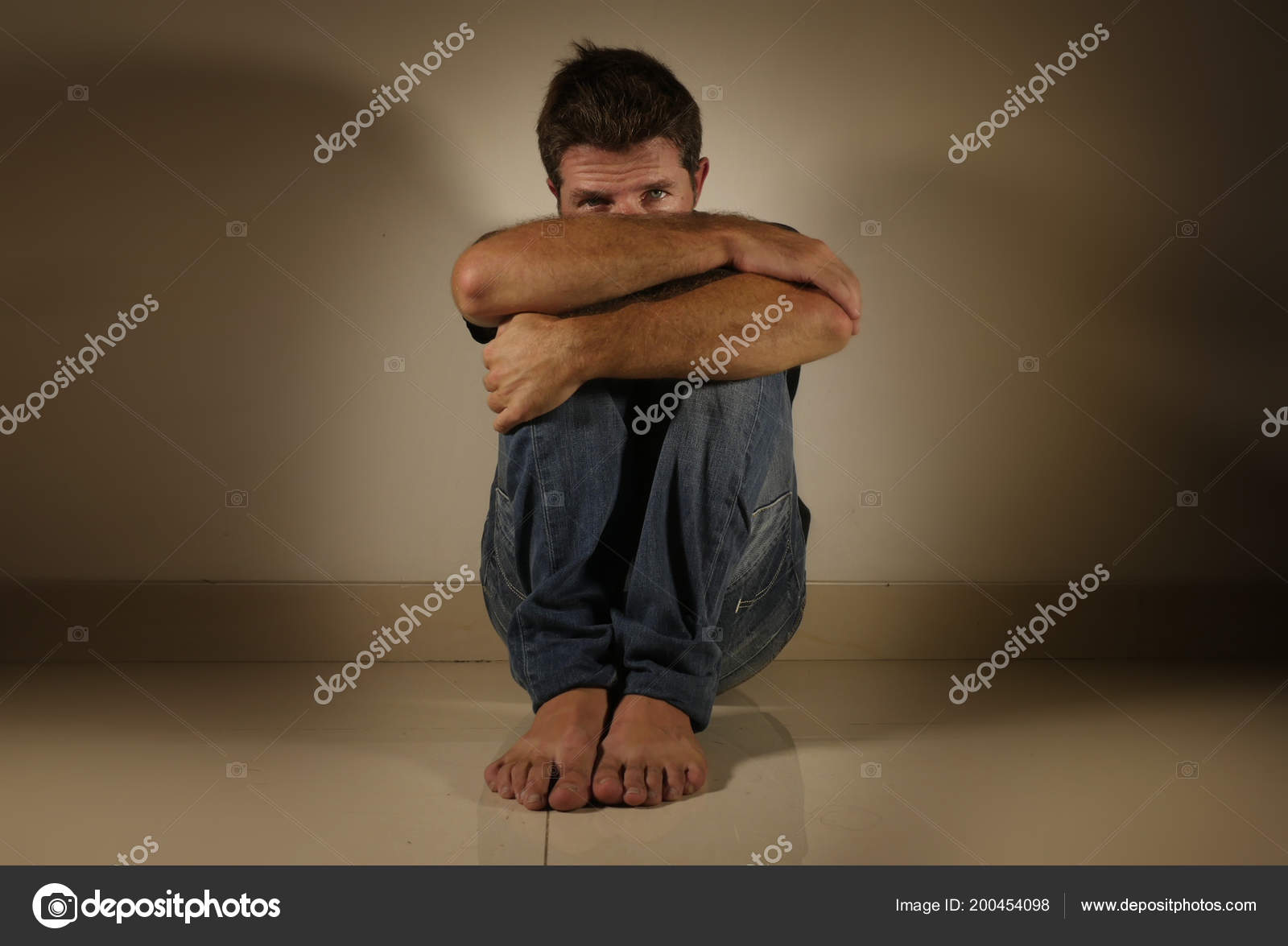 Sad Person Crying Alone