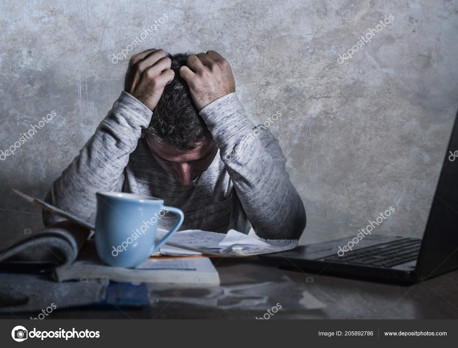 Frustrated College Student Computer