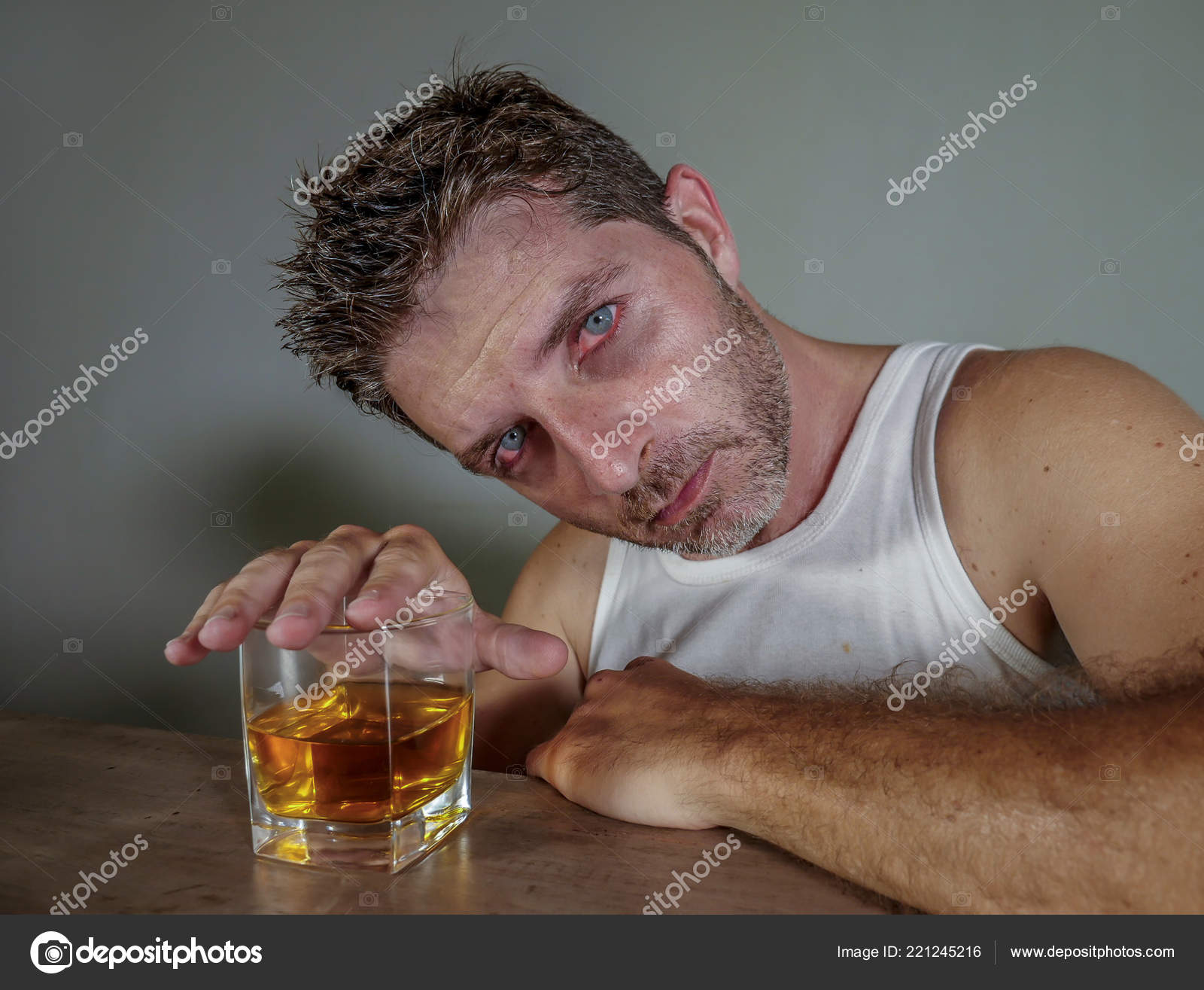 Man Drinking Alcohol