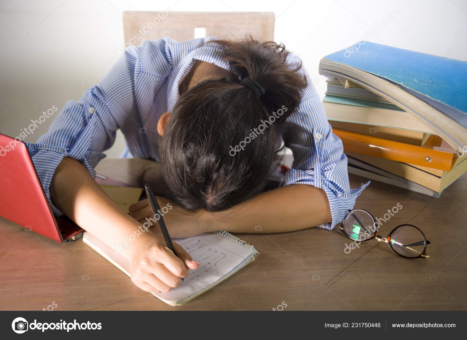 Stressed Student Laptop