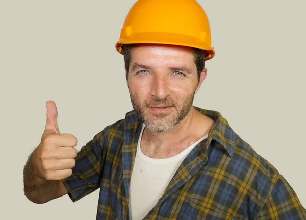Portrait of upset construction worker or stressed contractor man in ...