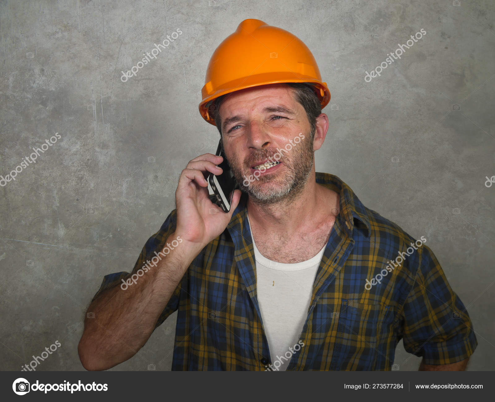 Unhappy Construction Worker