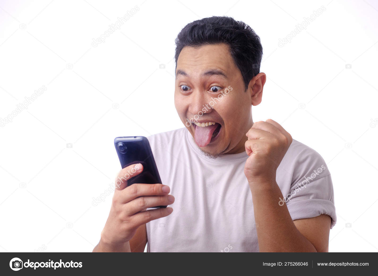 Happy Person On Phone