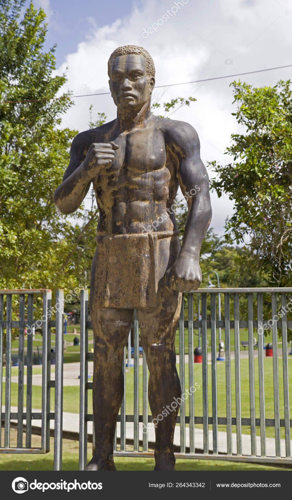 Statue of African slave erected in Bayamon Puerto Rico – Stock ...