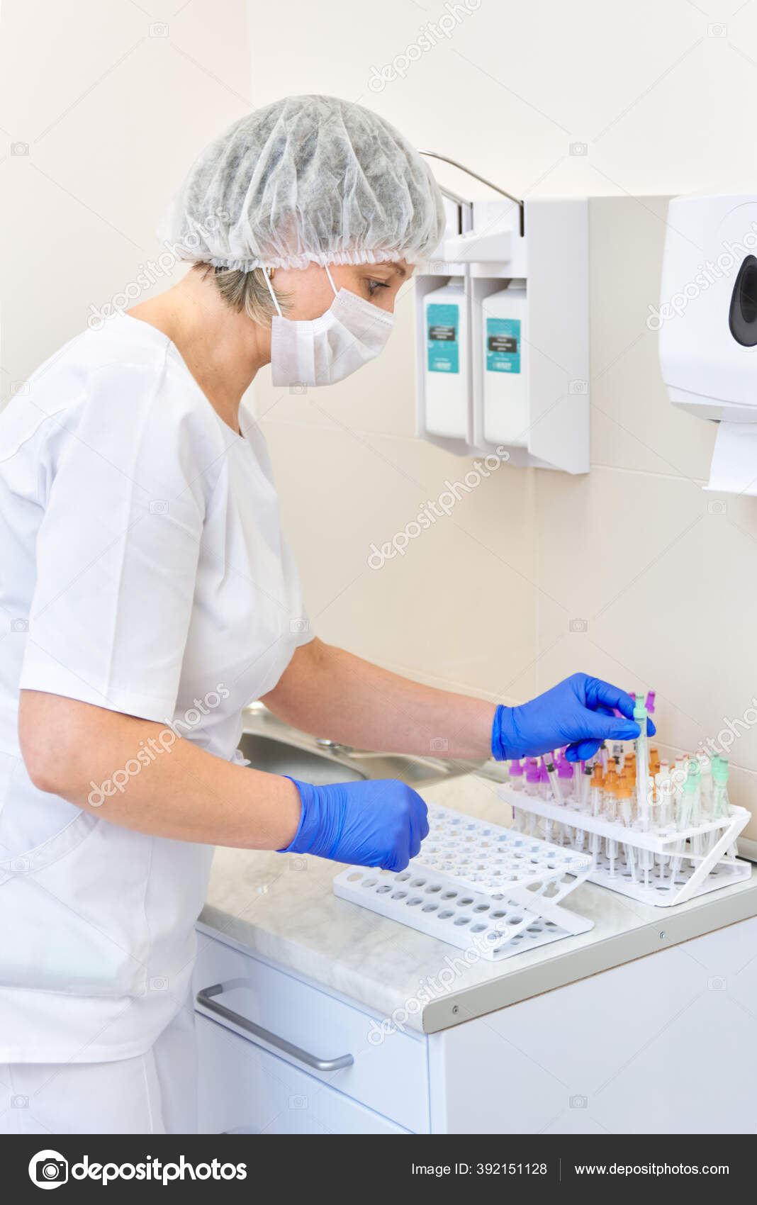 Medical Laboratory Doctor Holds Test Tube His Hands Stock Photo by ...