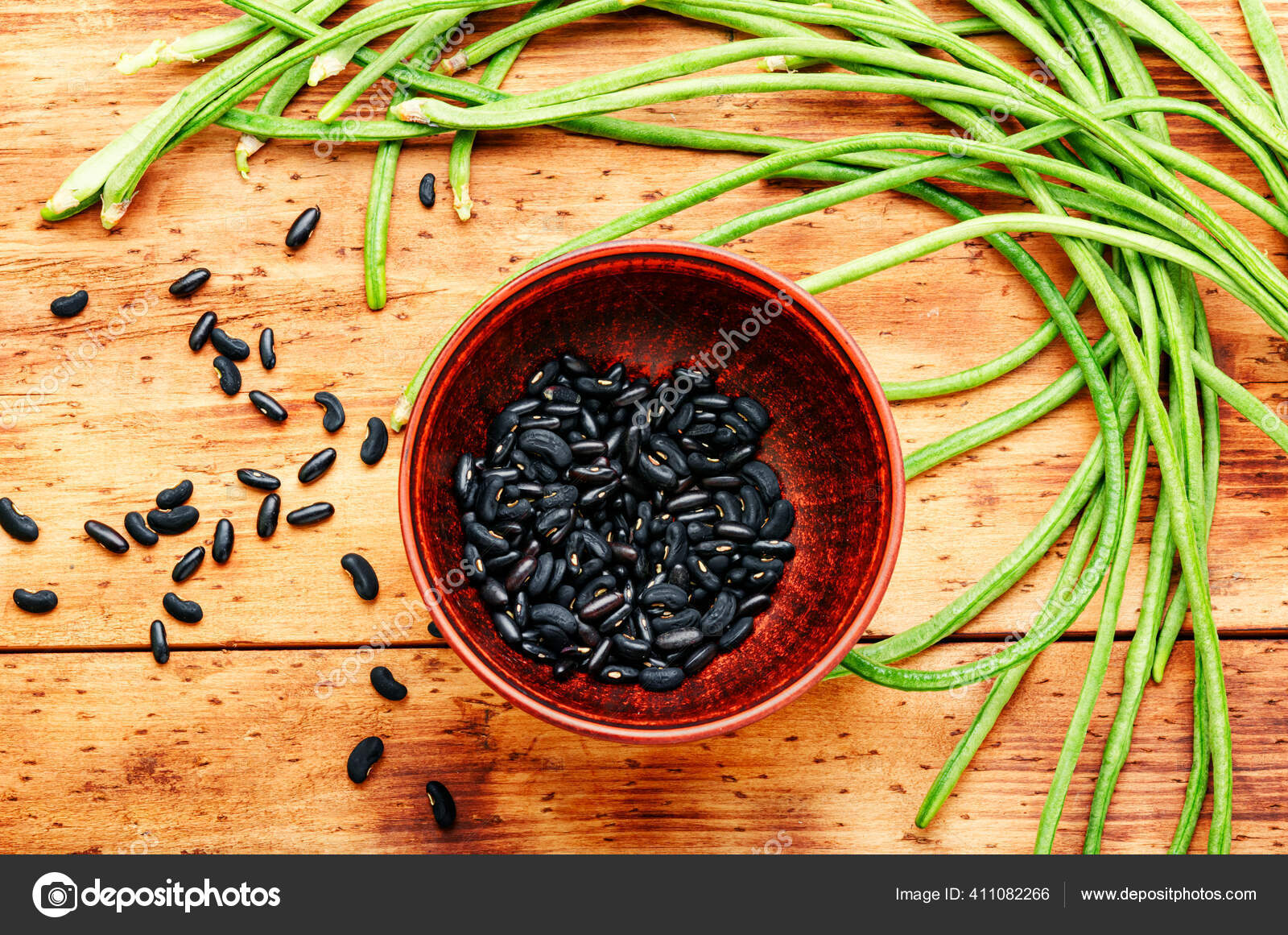 Vigna Cowpea Pods Beans Vegetable Plant Popular Chinese Food — Stock ...