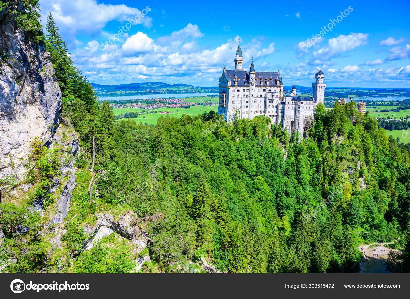 Neuschwanstein Castle Beautiful Mountain Scenery Alps Background You ...