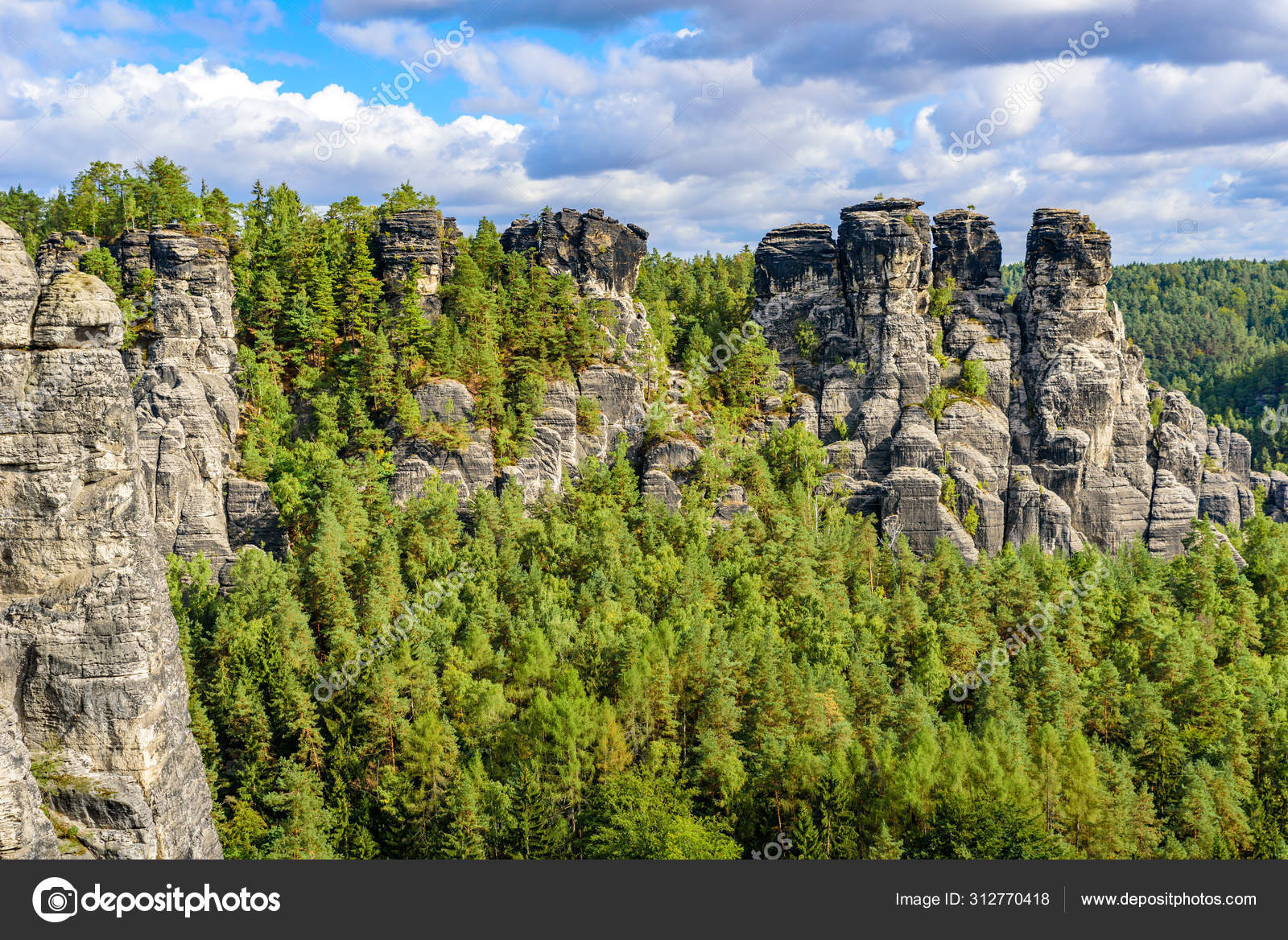 Bastei View Beautiful Rock Formation Saxon Switzerland National Park ...